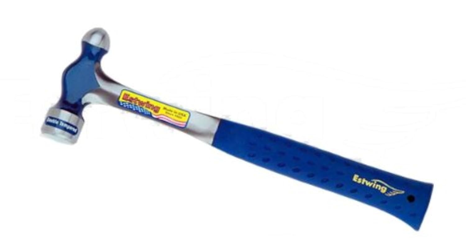 Ball Pein Hammer, Straight Blue Shock Reduction GripÂ® Handle, 11 in ...