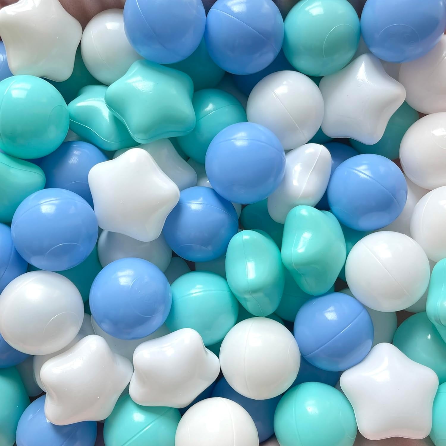 Ball Pit Balls 1000 Count Plastic Play Pit Star Balls for Baby Pool ...