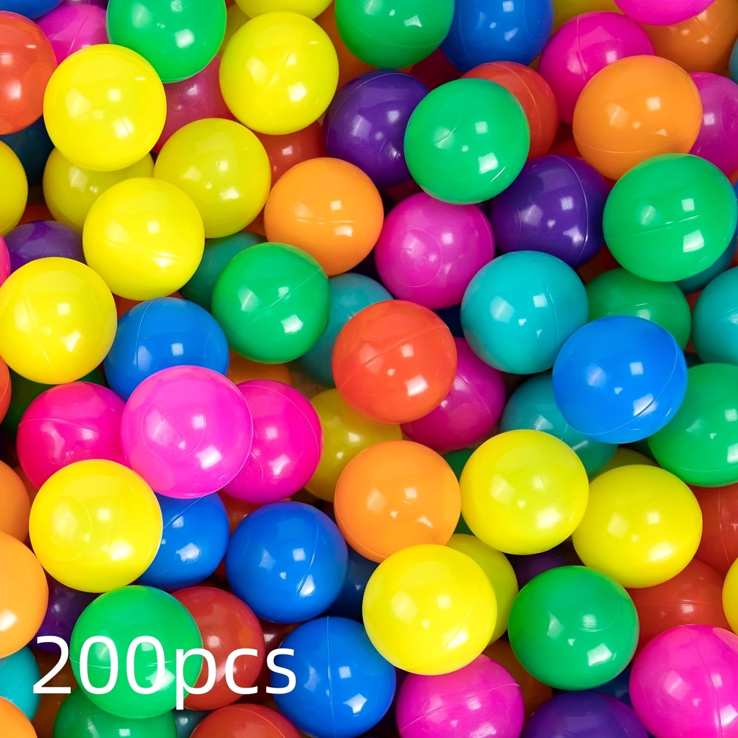 Ball Pit Balls 200 Count, 8 Colors Plastic Balls for Ball Pit Play ...