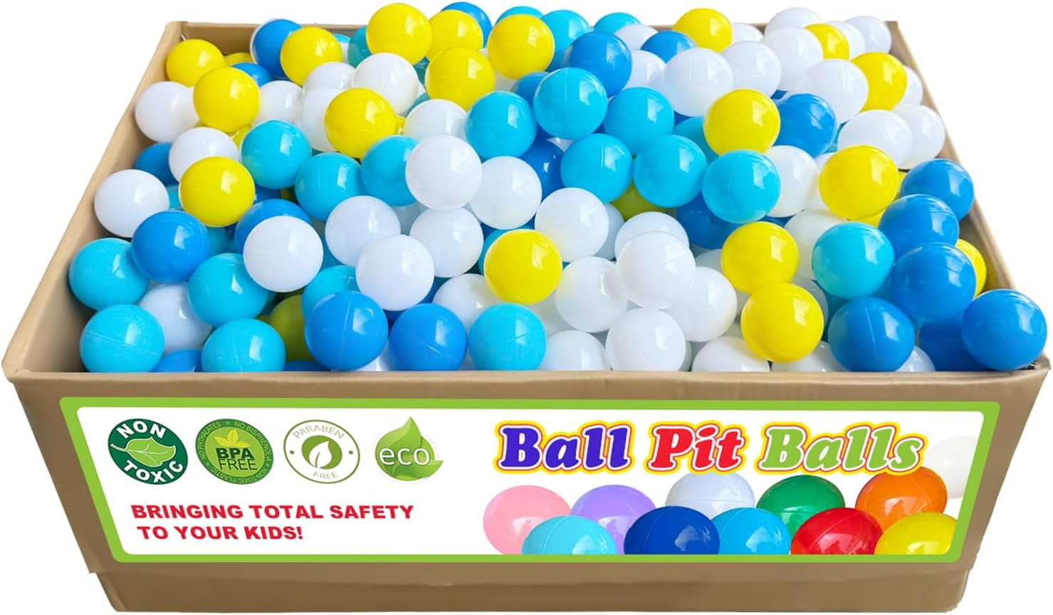 Ball Pit Balls 500 Count for Kids, Children Crush-Proproof Plastic ...
