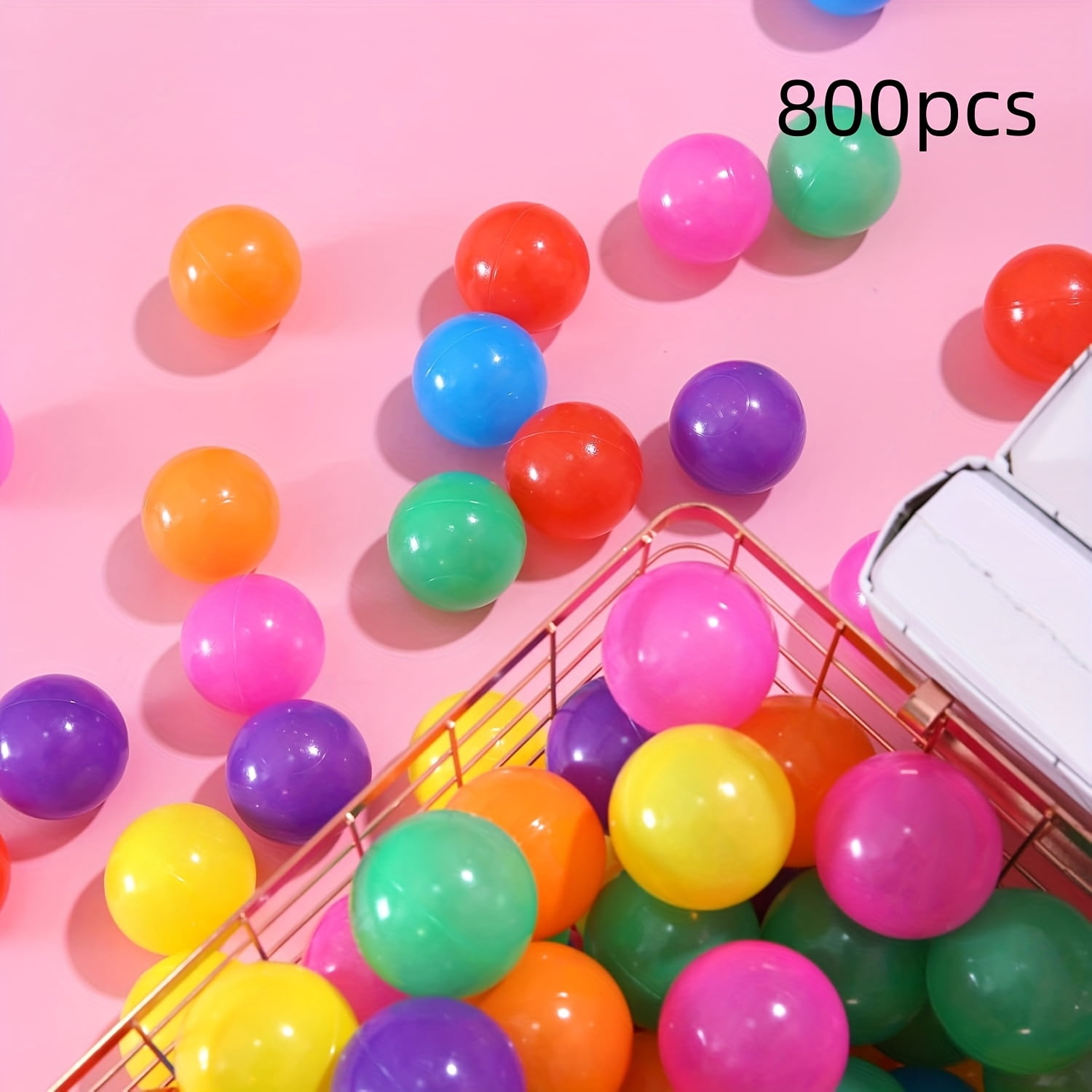 Ball Pit Balls 800 Count, 8 Colors Plastic Balls for Ball Pit Play ...