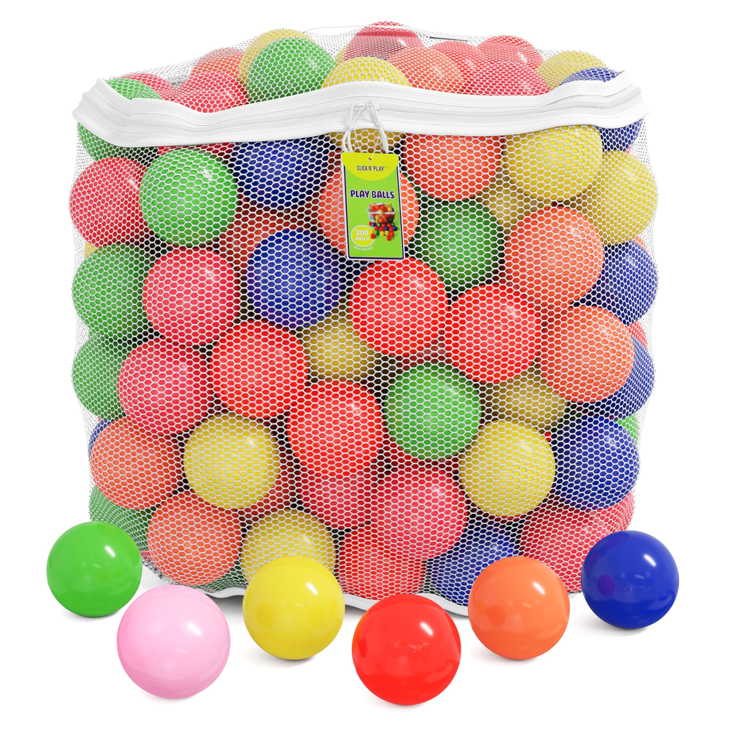 Ball Pit Balls For Kids, 200 Pack - Plastic Refill Balls, Phthalate ...