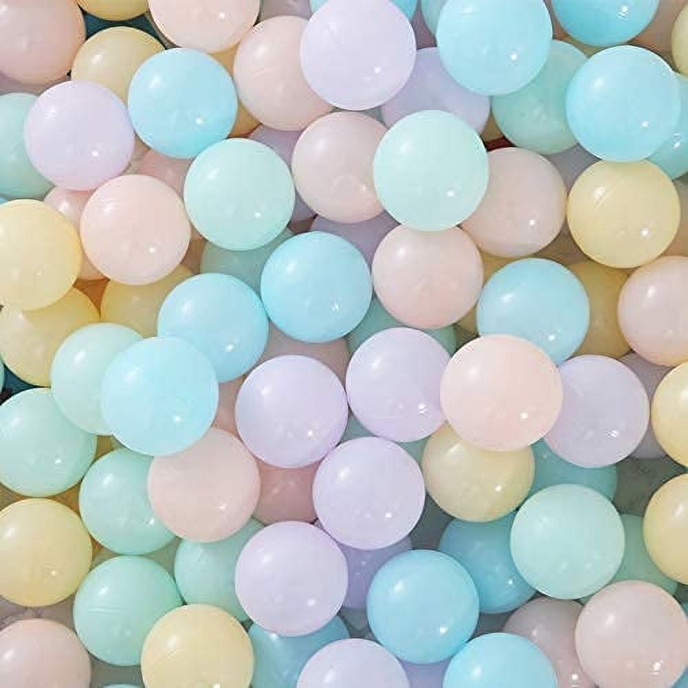 50pcs Macaron Multicolor Ball Pit Balls, Non-Toxic, BPA Free, Soft ...