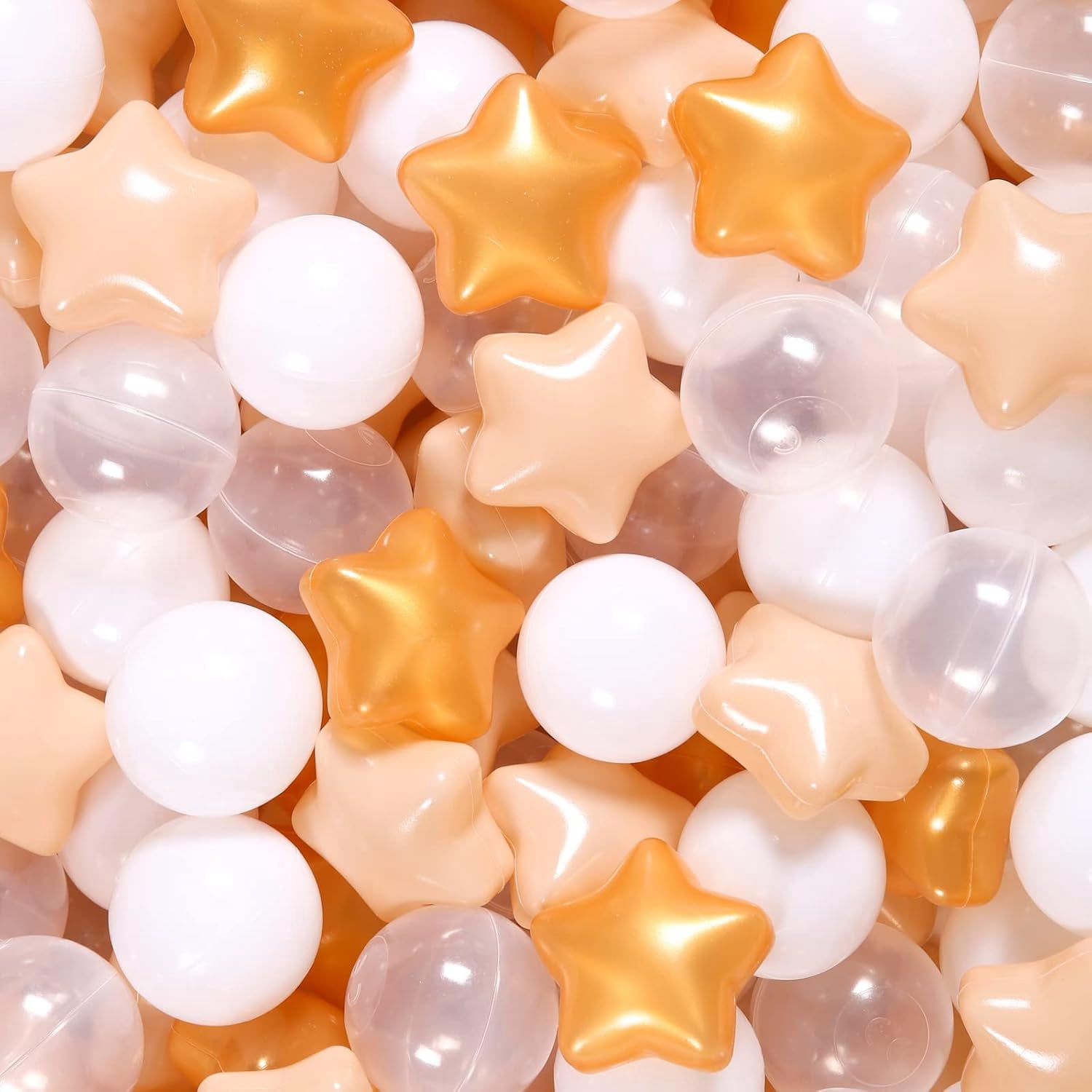 Ball Pit Balls with Star Balls 100 - Crushproof Plastic Balls for ...