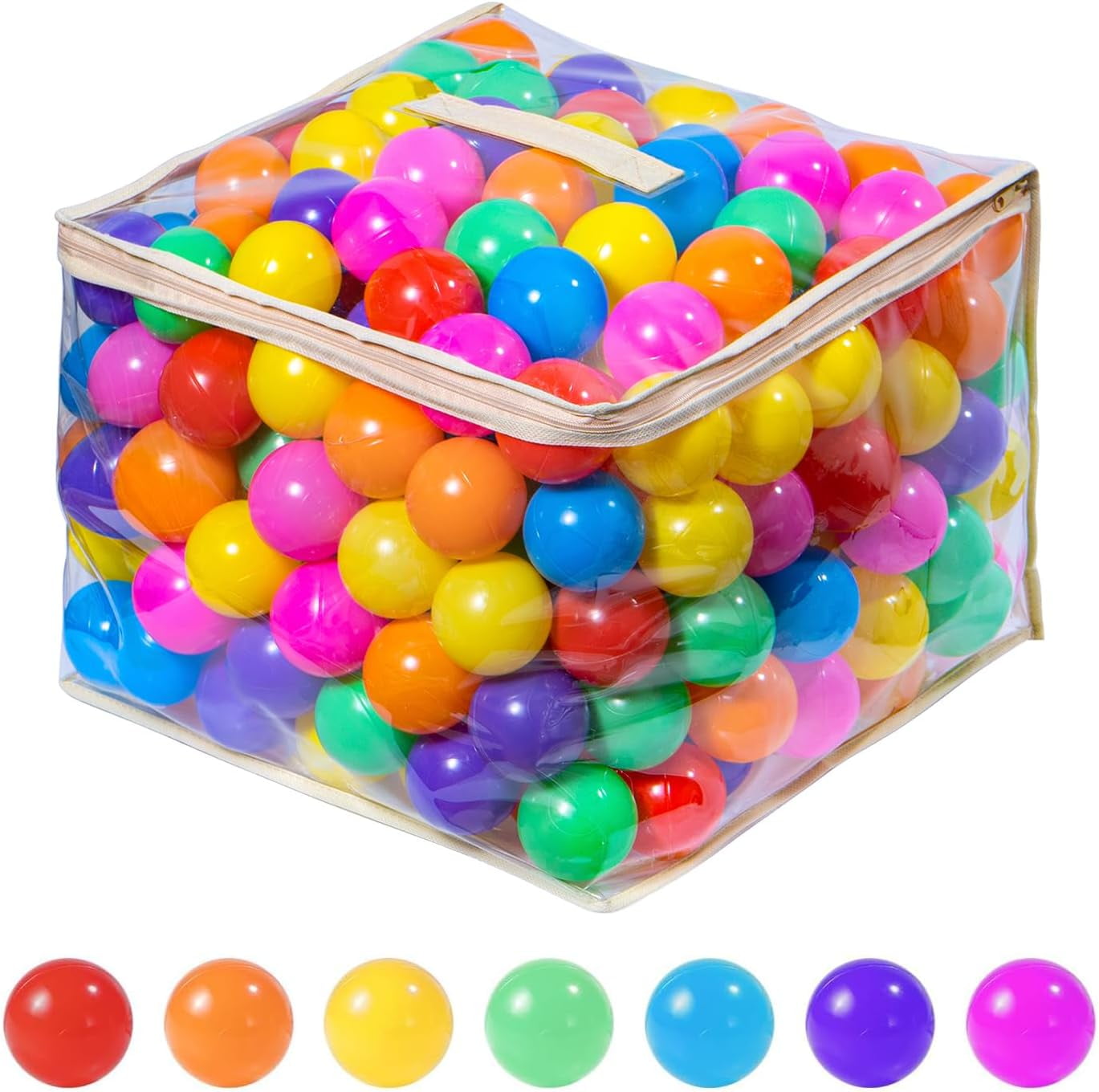 Ball Pit Balls for Toddlers, BPA Free Crush Proof Plastic Toy Balls for ...