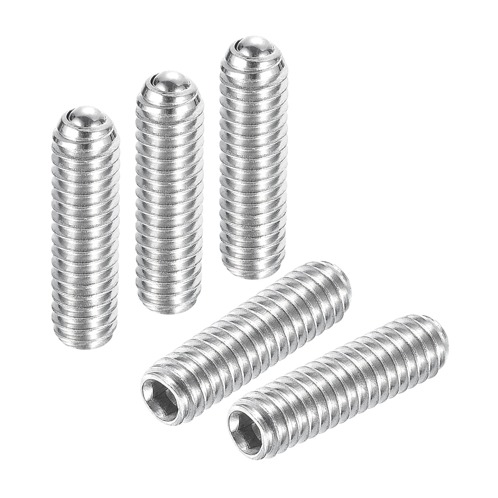 Ball Point Set Screws, M3 x 10mm 304 Stainless Steel Metric Spring Hex ...