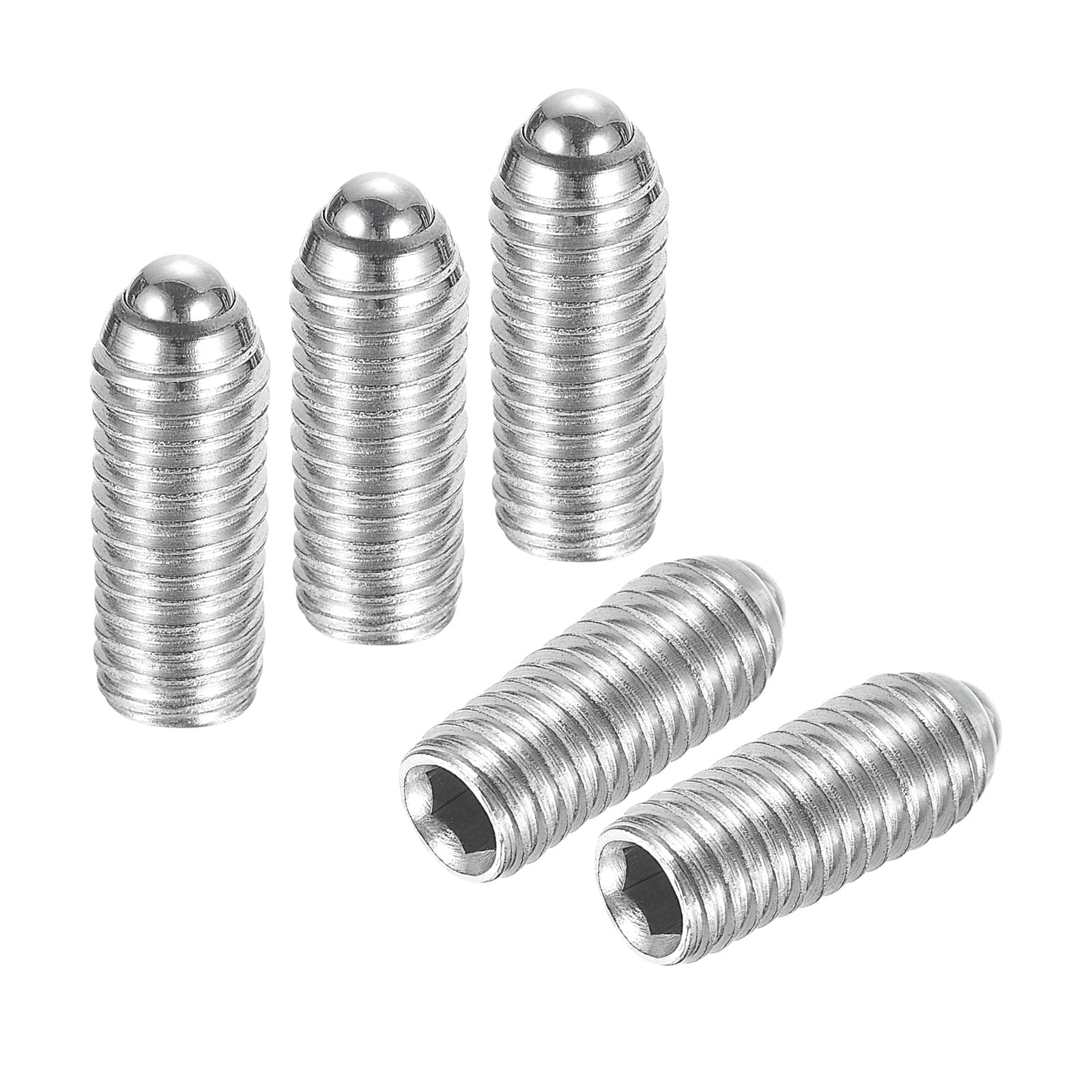 Ball Point Set Screws, M5 x 12mm 304 Stainless Steel Metric Spring Hex ...