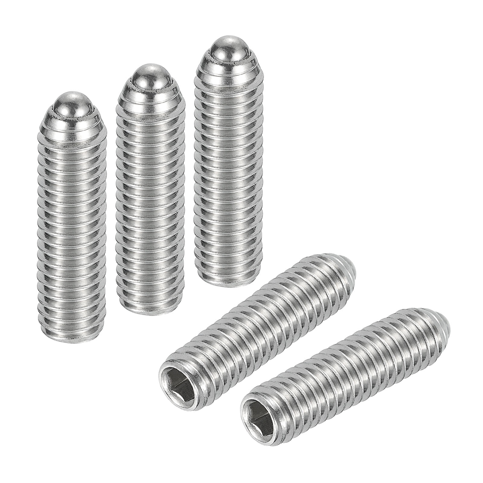 Ball Point Set Screws, M6 x 20mm 304 Stainless Steel Metric Spring Hex ...