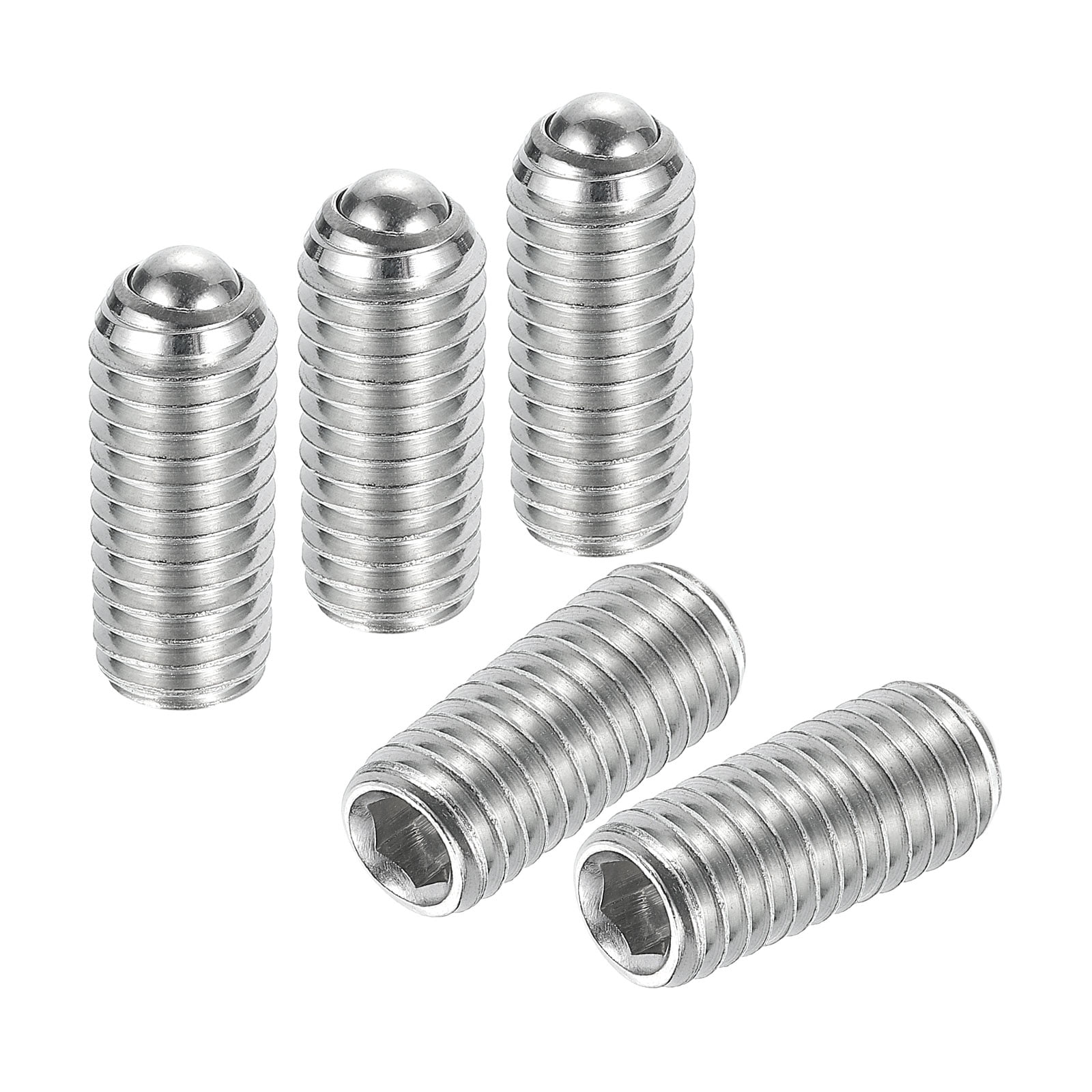 Ball Point Set Screws, M8 x 20mm 304 Stainless Steel Metric Spring Hex ...