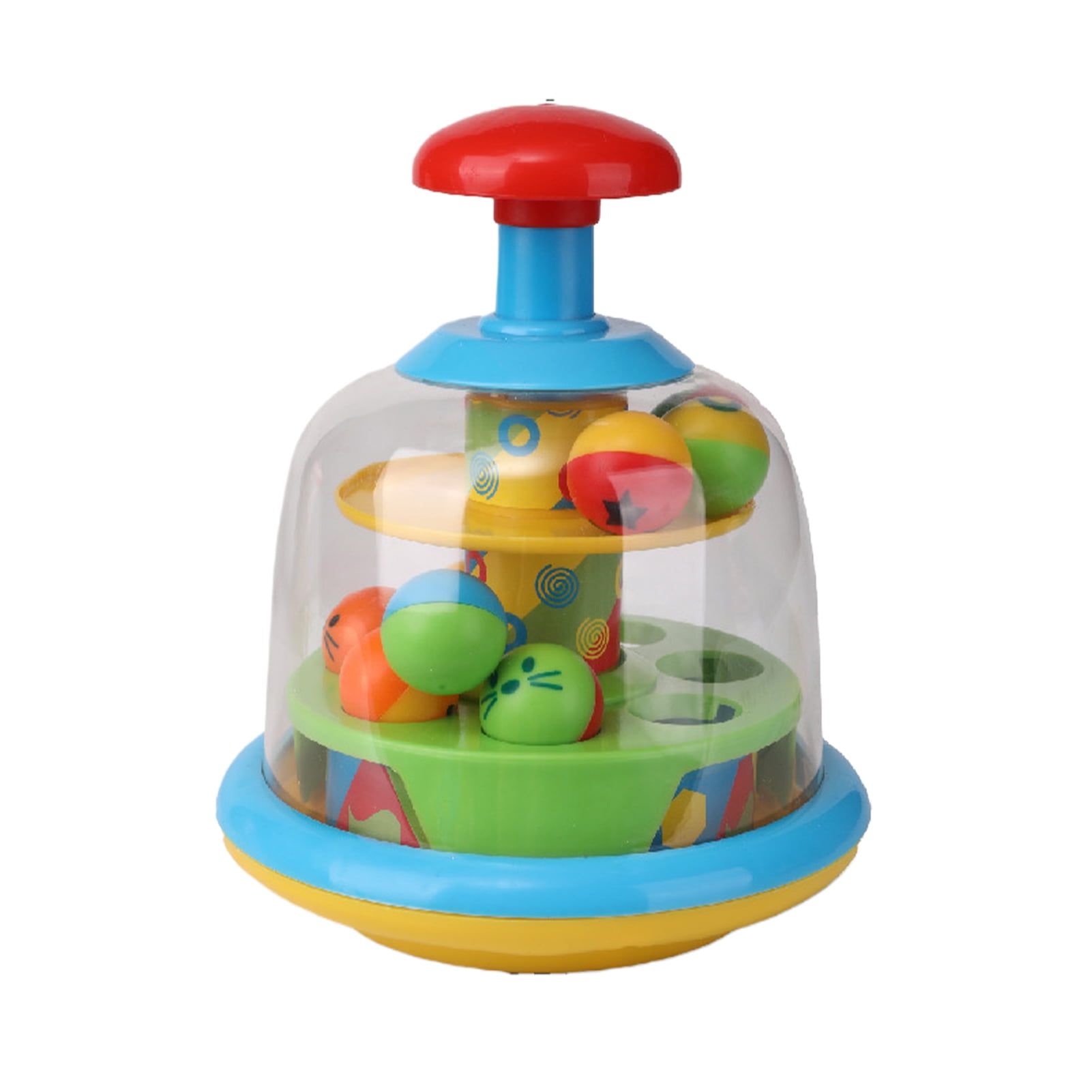 Ball Popper Toy, Press Spinner Children Game, Creative Push Rotating ...