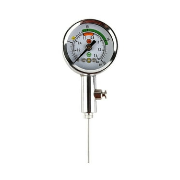 Ball Pressure Gauge, Heavy Duty Metal Made Mini Ulitity Air Pressure ...