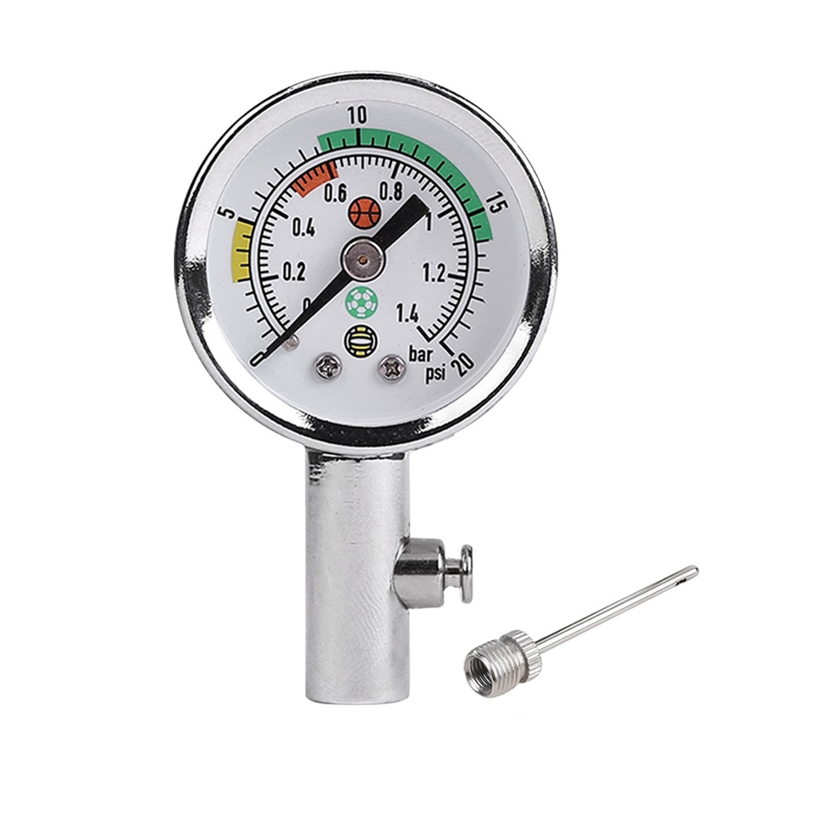 Ball Pressure Gauge Portable Soccer Ball Barometers With Air Release ...