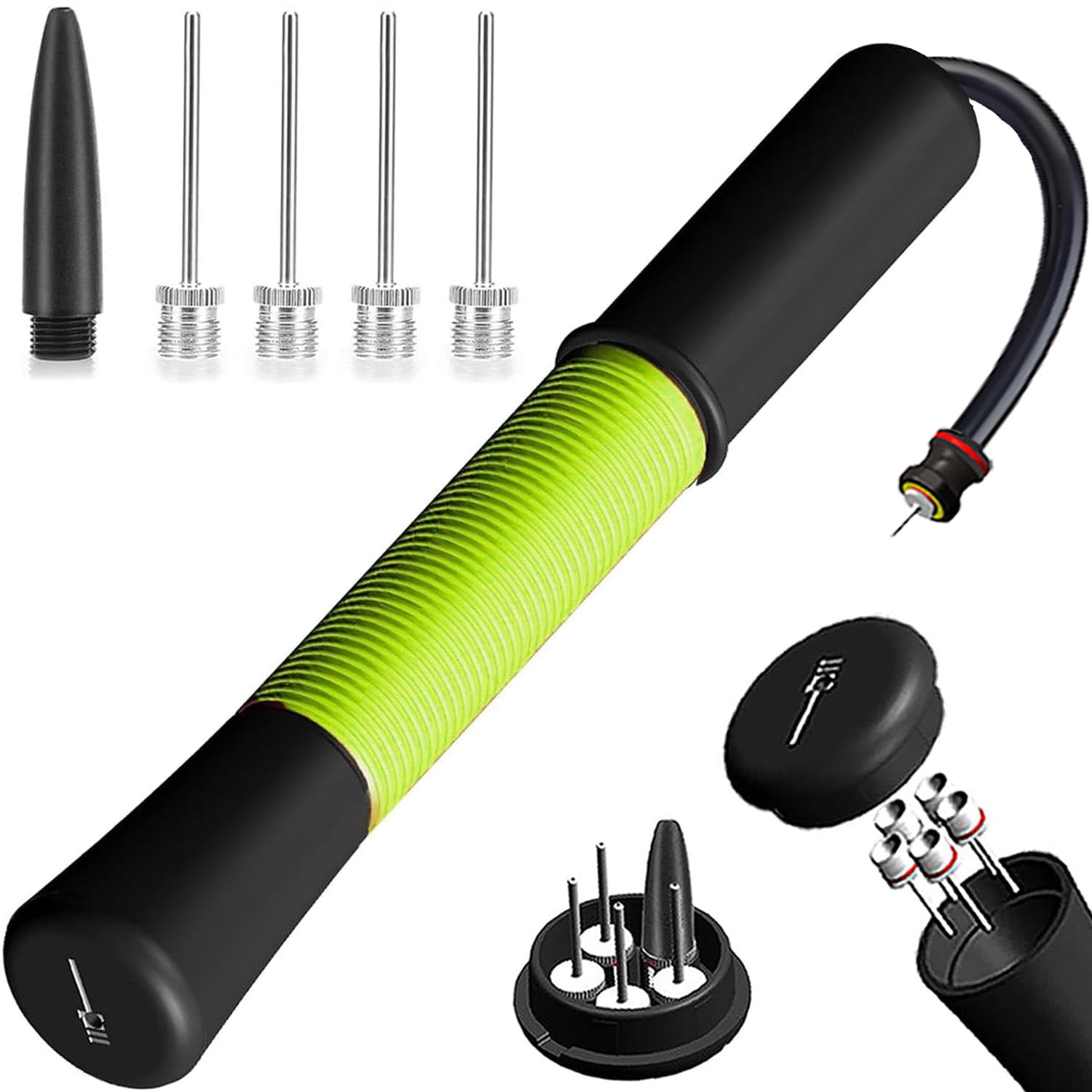 Fenxyo Ball Hand Pump, Manual Air Pump for Balls, Needle Storage ...