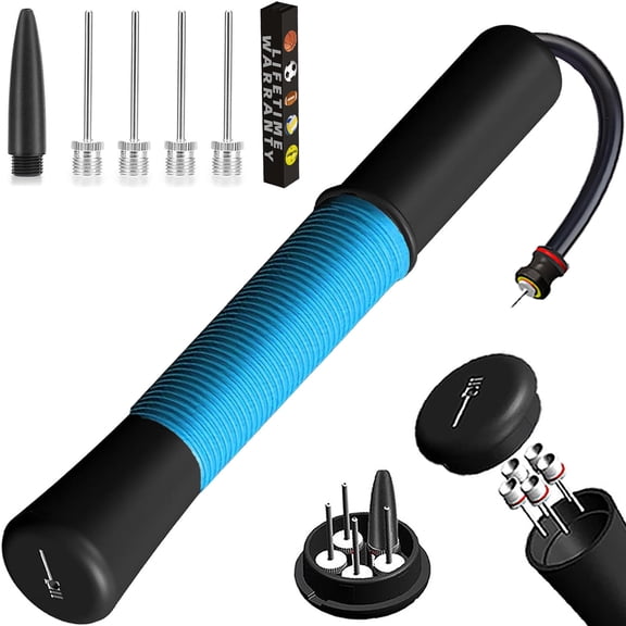 Ball Pump with Neele Stoge(Never Lose Pin) Basketball Pump with 5 ...