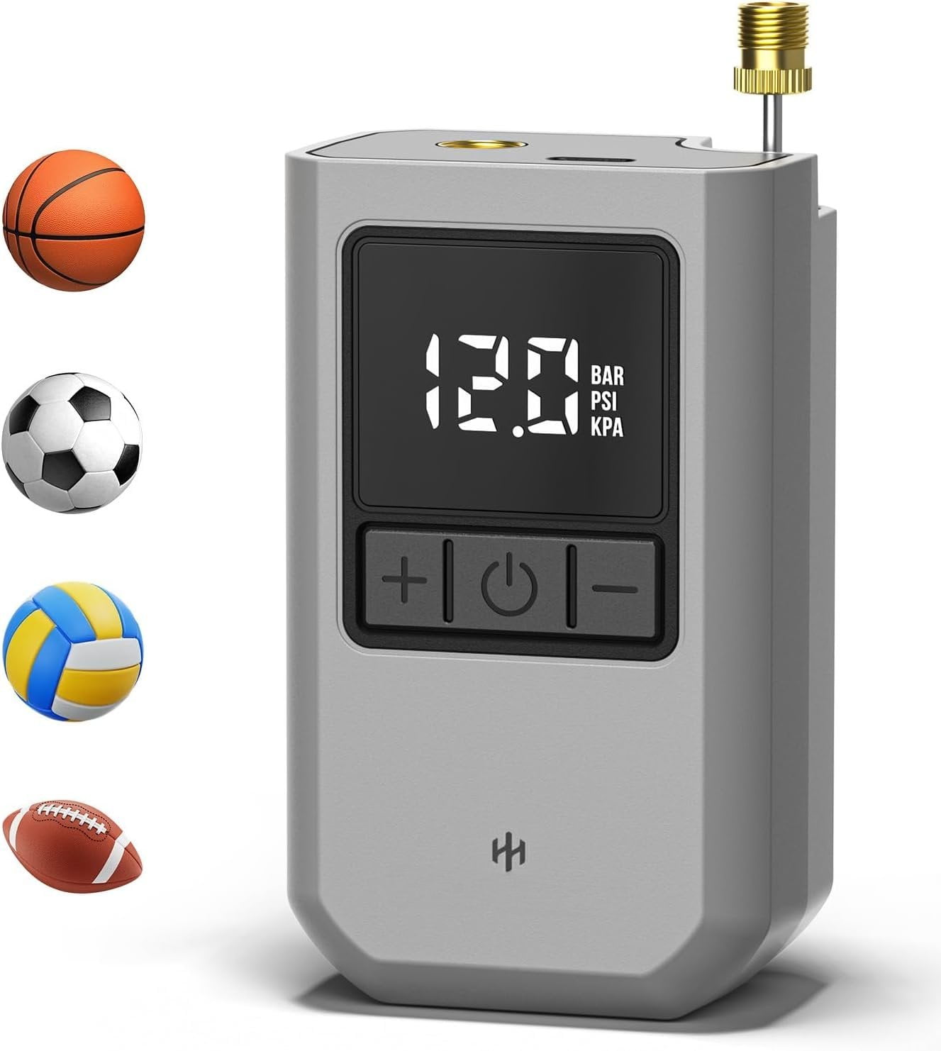 Ball Pump for Balls, Portable Basketball Pump Inflation, with Digital ...