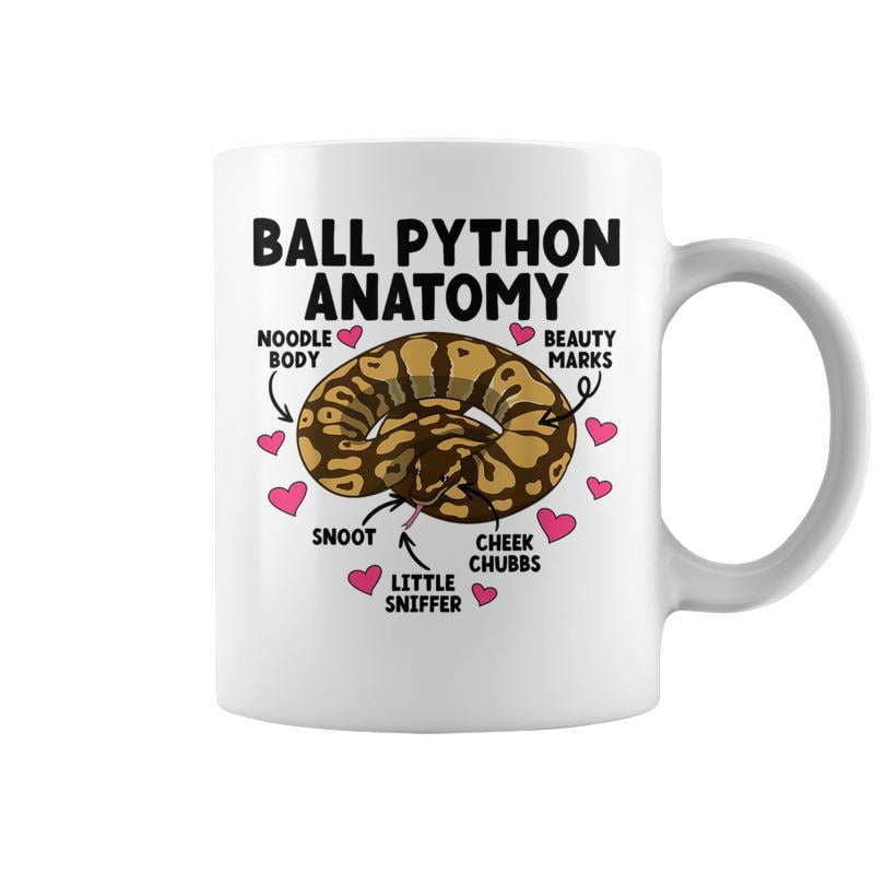 Ball Python Anatomy Ball Python Owner Ball Python Lover Coffee Mugs ...
