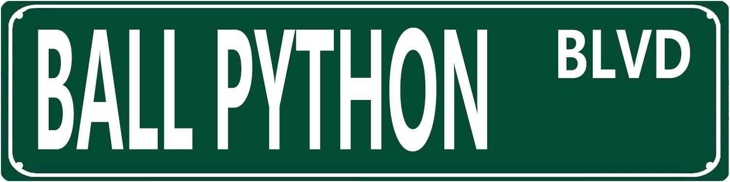 Ball Python BLVD Metal Tin Sign Snake Reptile Funny Vintage Slim Street ...