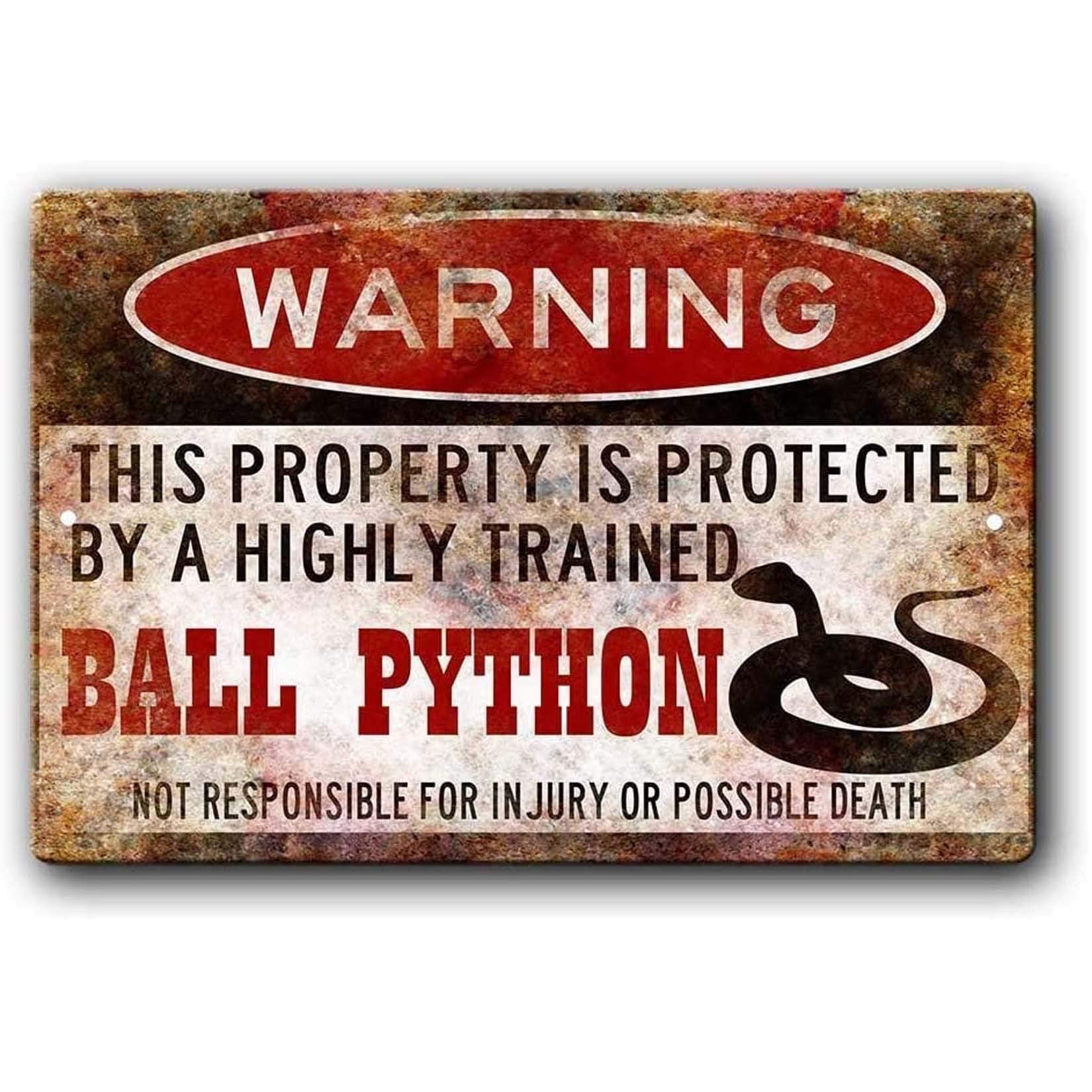 Ylens Ball Python Sign,Funny metal aluminium Signs,Ball Python ...