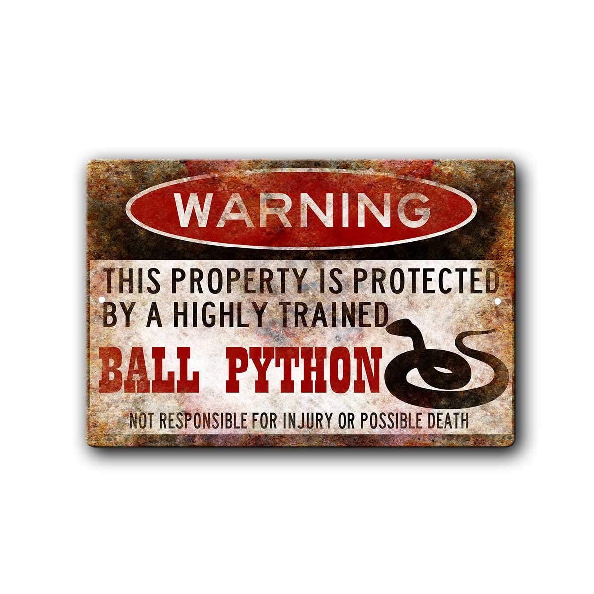 Ball Python Sign,Funny Metal Signs,Ball Python Accessories,Snake ...