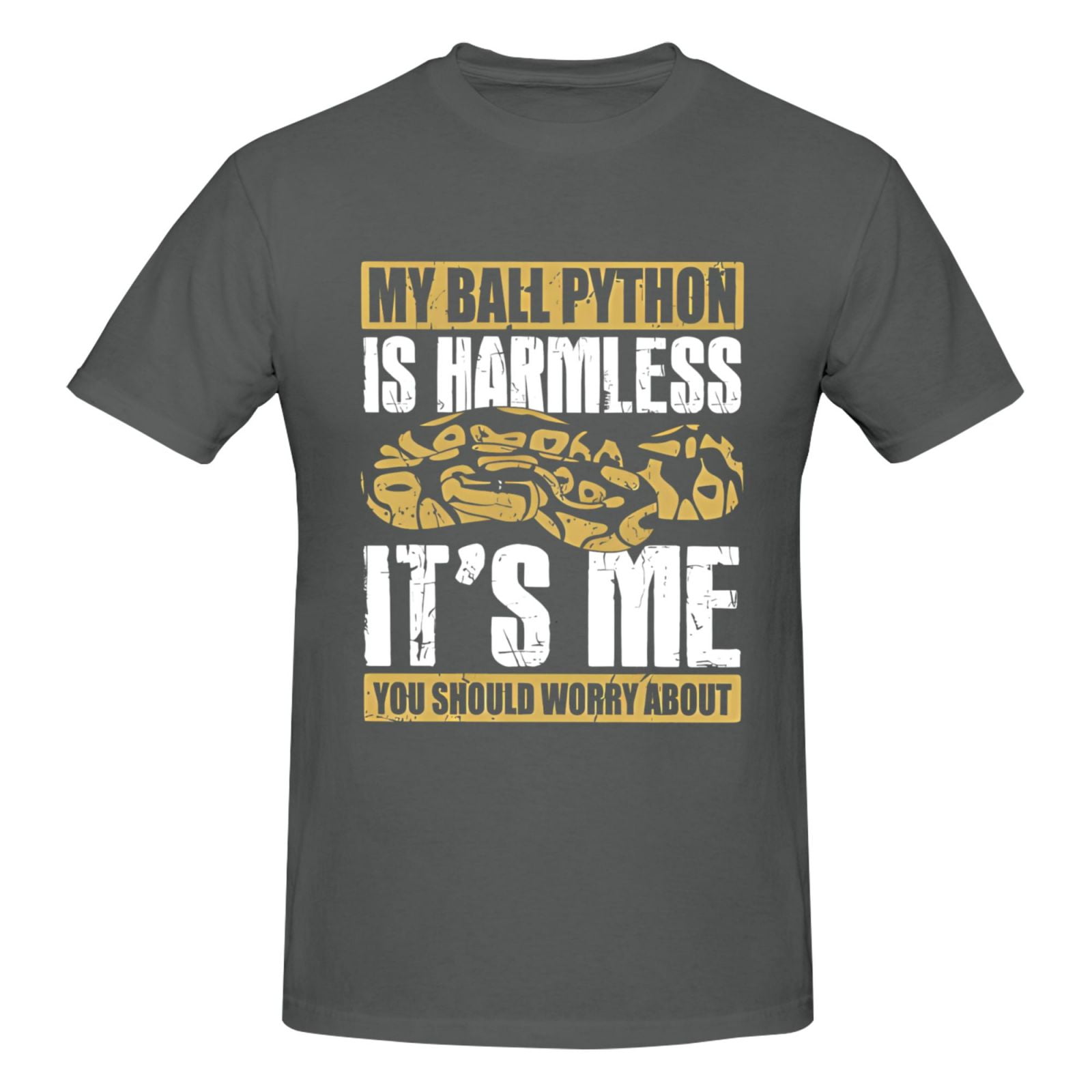 Ball Python Snake Owner T-Shirt for Men Cotton Soft Breathable Slim Fit ...