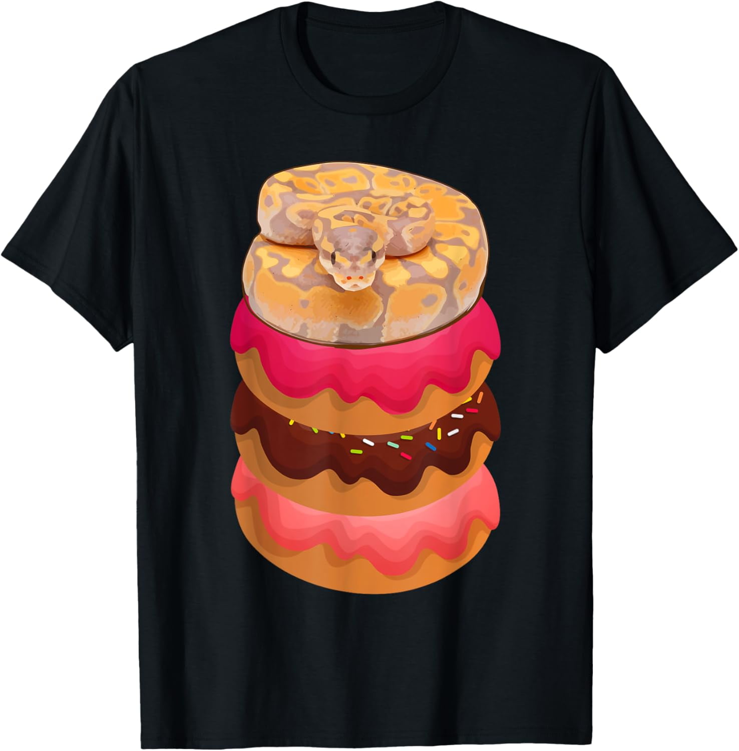 Ball Python Snakes Love Donuts Herpatologists T-Shirt - Walmart.com