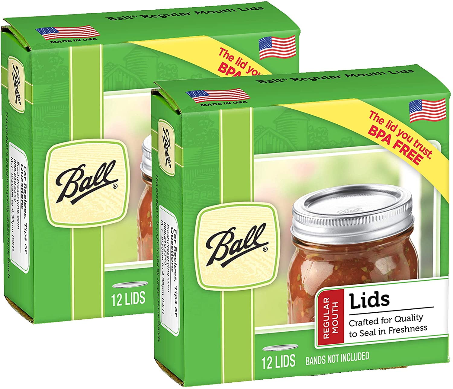 Ball Regular Mouth Lids 24-Count, Food Preserving - Walmart.com