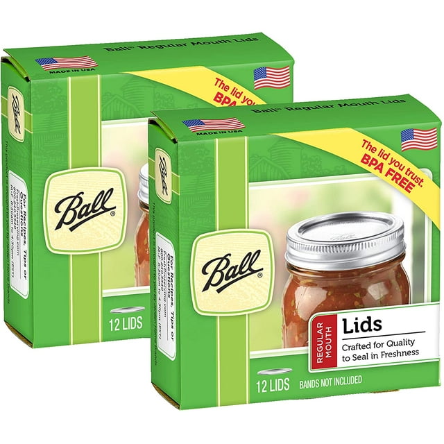 Ball Regular Mouth Lids 24-Count (2-Packs Total) - Walmart Business ...