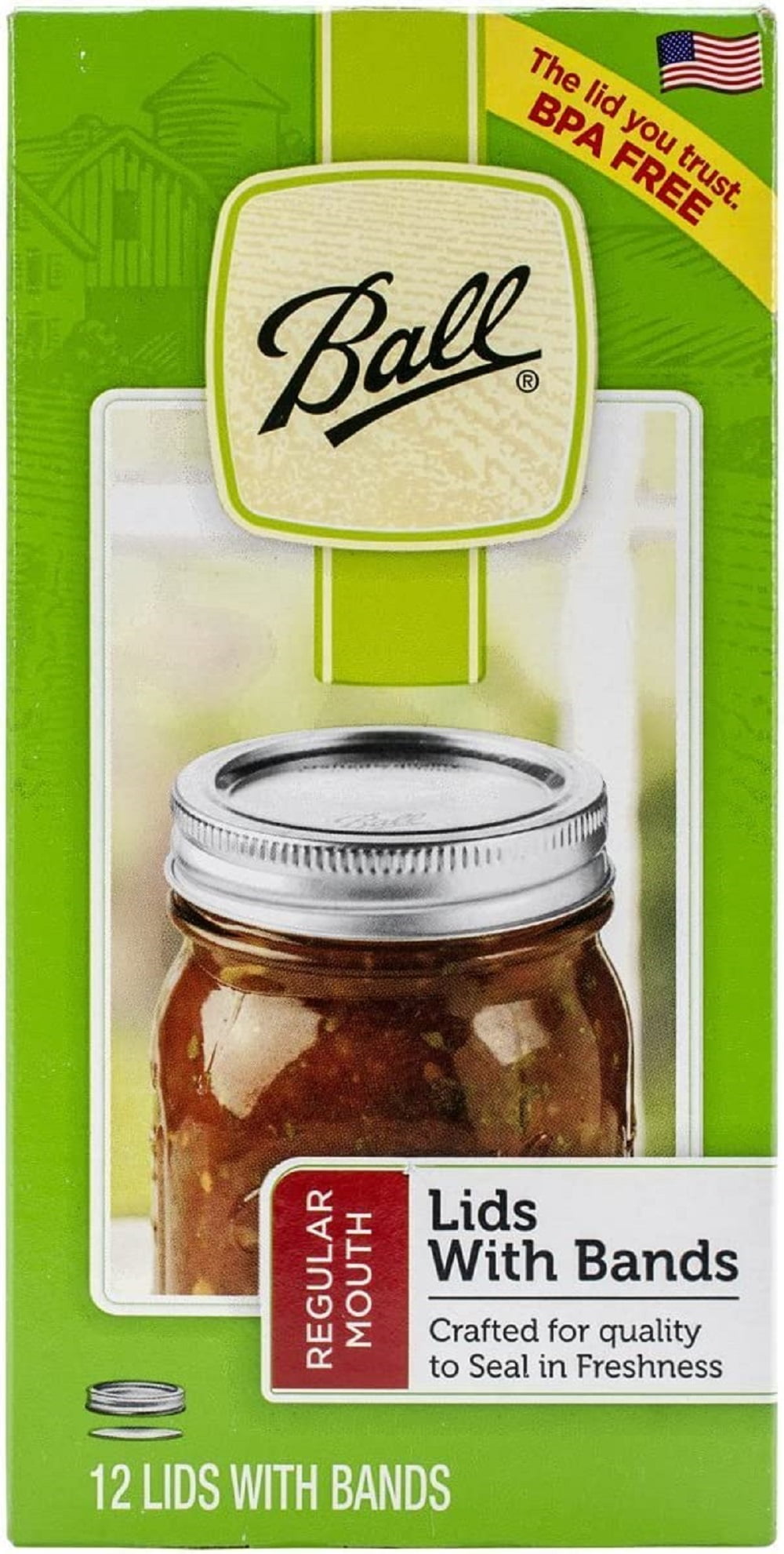 Ball Regular Mouth Lids and Bands 12-Pack, Airtight Sealing - Walmart.com