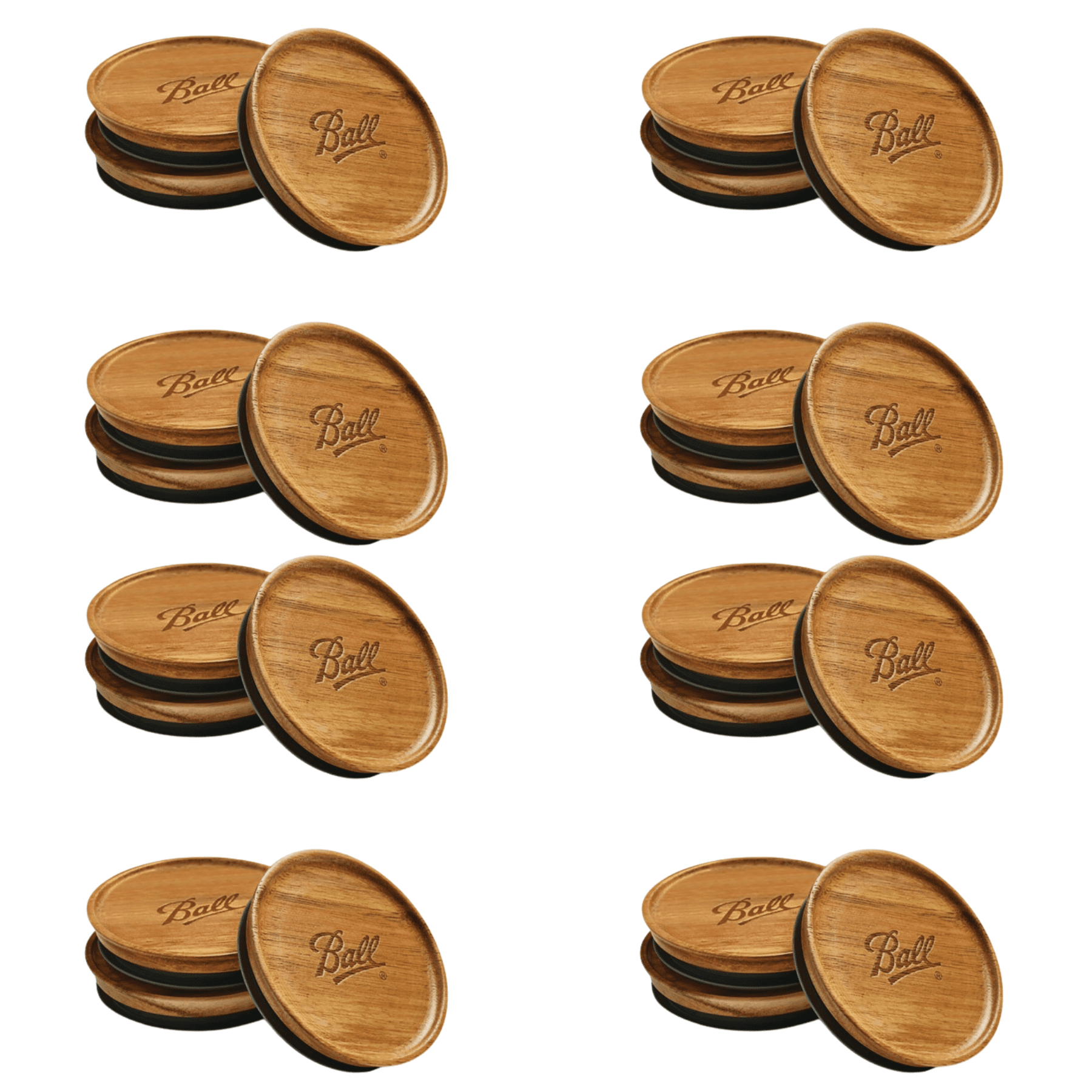 Ball Regular Mouth Wooden Storage Lids, 3-Count, Pack of 8 (24 Lids ...