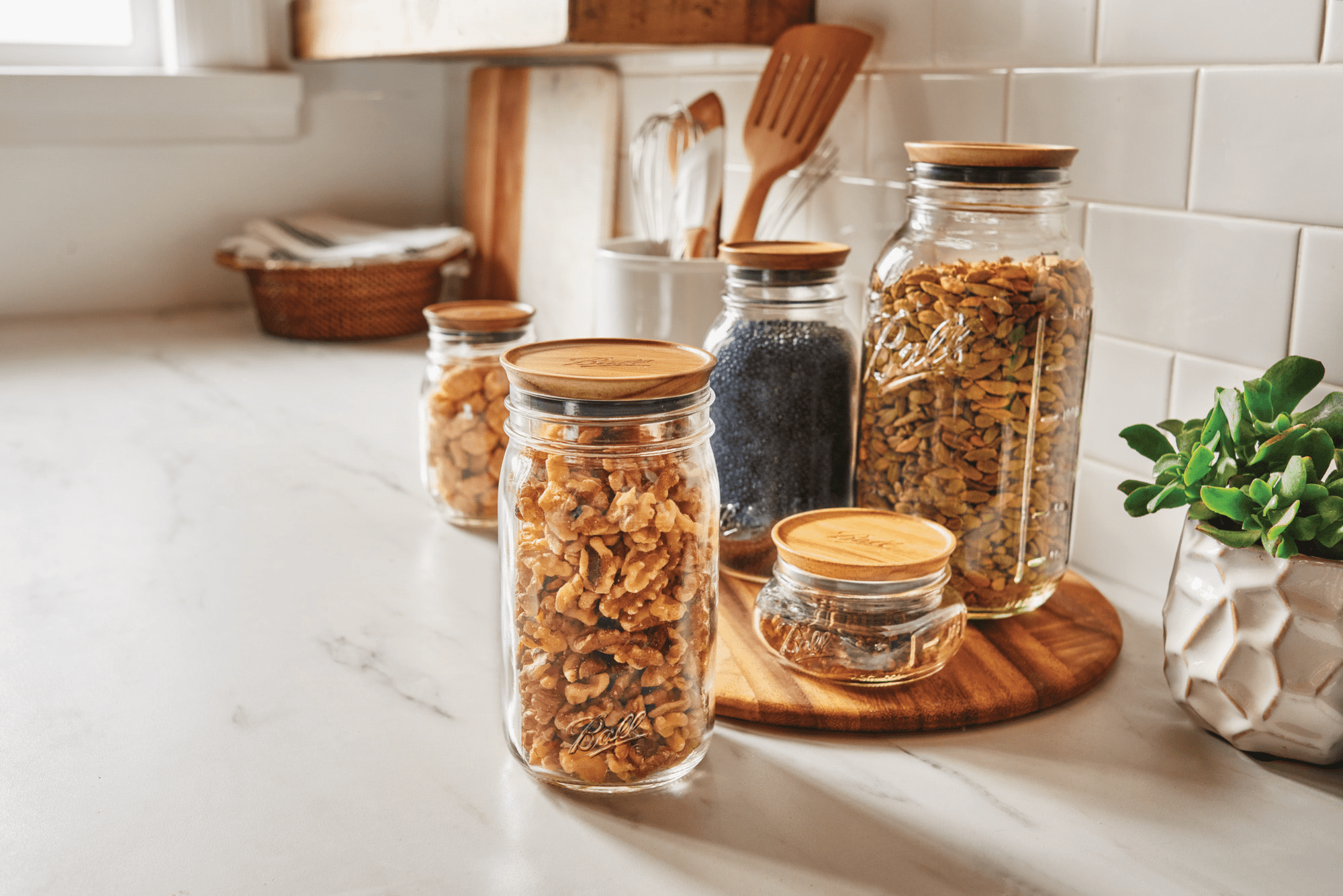 Ball Reusable Wooden Storage Lid - Pack of 24 — Home & Garage Storage ...