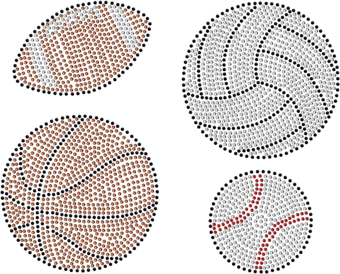 Ball Rhinestone Iron on Hotfix Heat Transfer Decal Bling Rhinestone ...