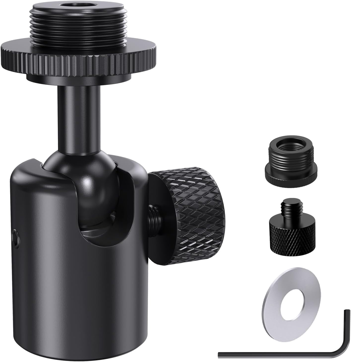 Ball and Socket Head Microphone Adapter with Angle Adjusent– 360° Pan ...