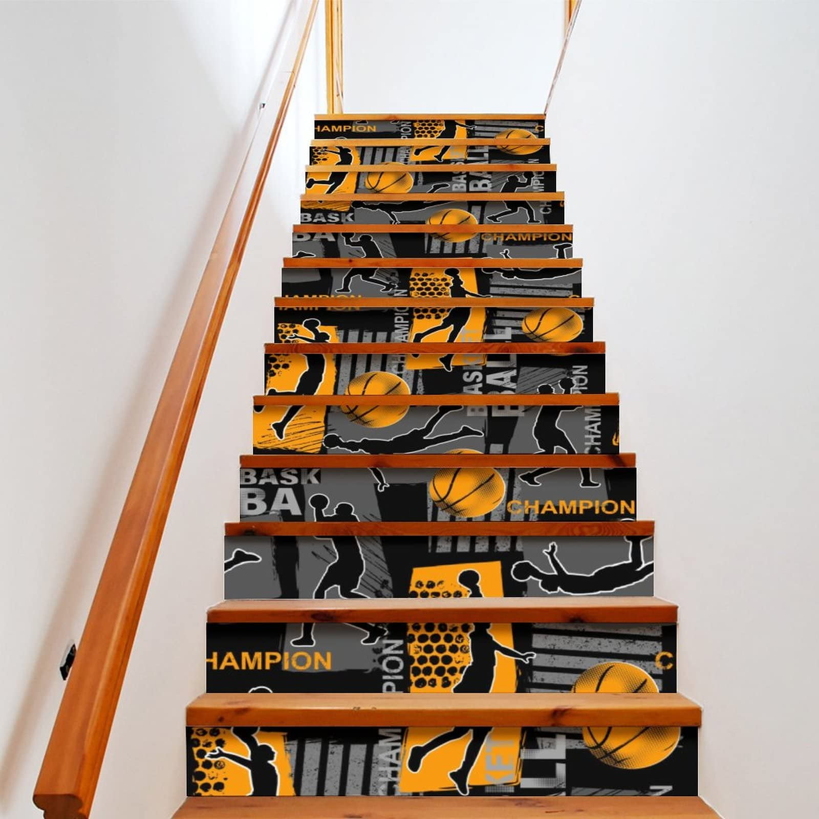 Ball Sport Stair Stickers Color Football Basketball Soccer Staircase ...