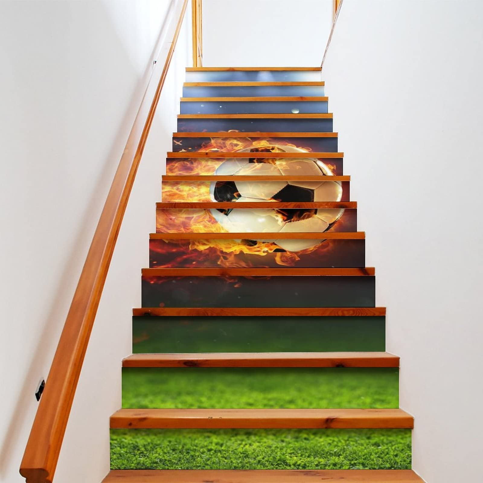 Ball Sport Stair Stickers Color Football Basketball Soccer Staircase ...