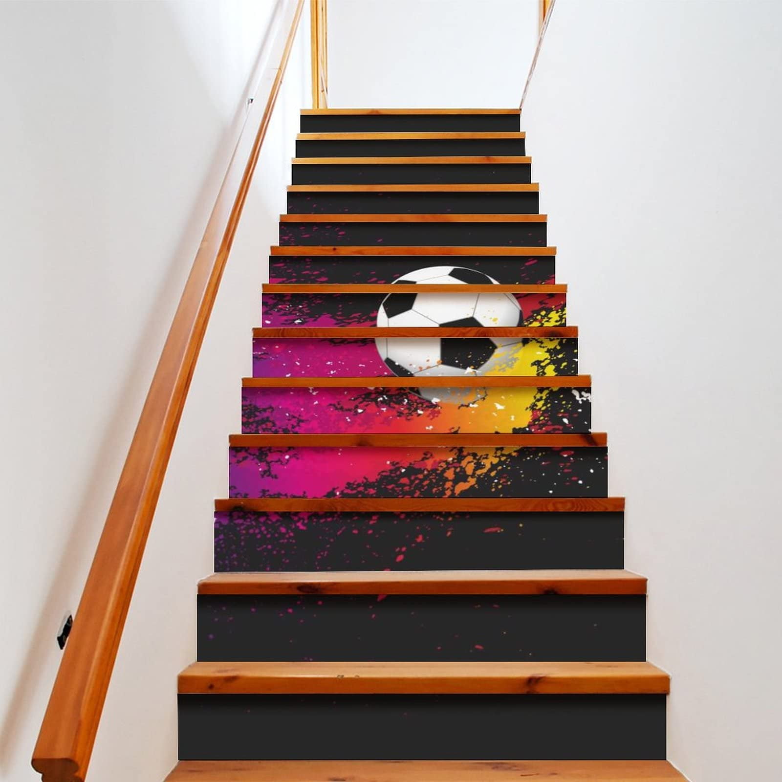Ball Sport Stair Stickers Color Football Basketball Soccer Staircase ...