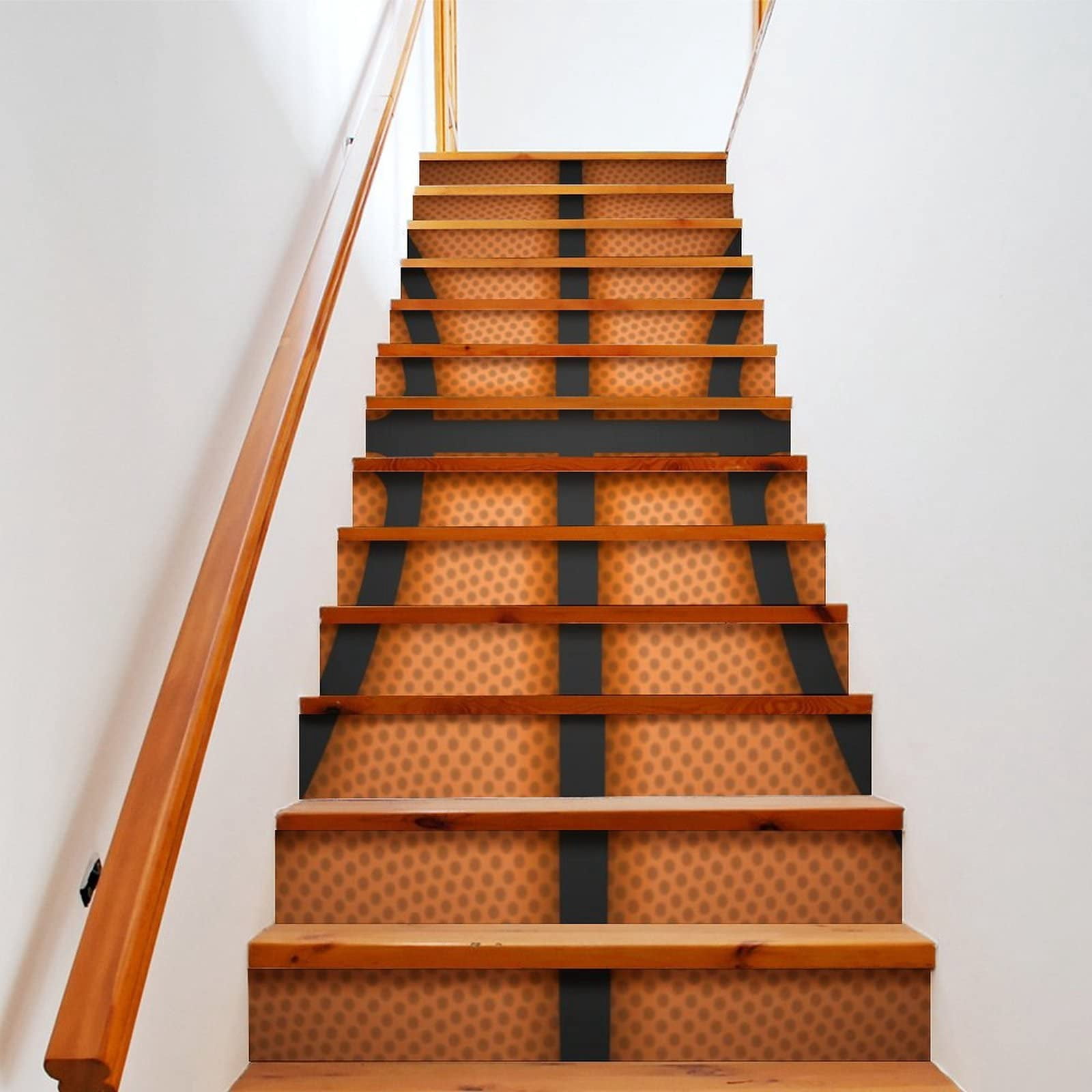 Ball Sport Stair Stickers Color Football Basketball Soccer Staircase Murals Rugby Game Stair ...