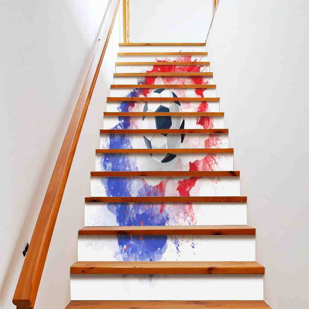 Ball Sport Stair Stickers Color Football Basketball Soccer Staircase ...