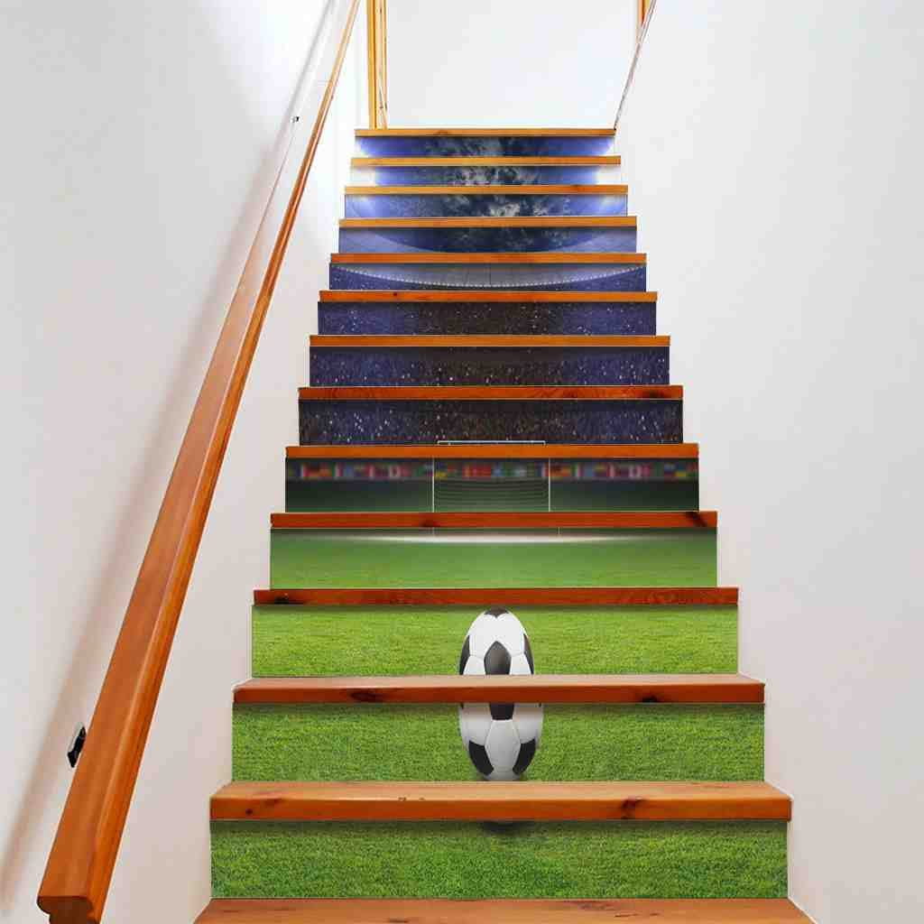 Ball Sport Stair Stickers Color Football Basketball Soccer Staircase ...