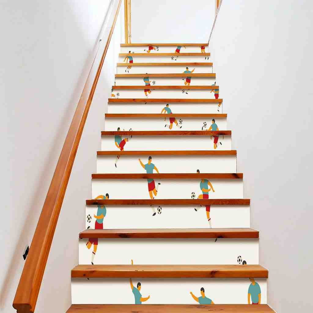 Ball Sport Stair Stickers Color Football Basketball Soccer Staircase ...