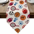 Ball Sport Table Runner Linen Burlap Table Runner 108 Inches Long ...