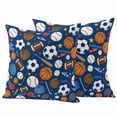 Ball Sports Outdoor Waterproof Pillow Covers, Navy Blue Decorative ...