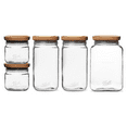 Ball Stack & Store Glass Mason Jars with Wood Lid, Everyday Essentials ...