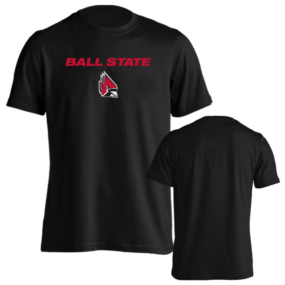 Ball State University Cardinals Classic Arch with Mascot Short Sleeve T ...