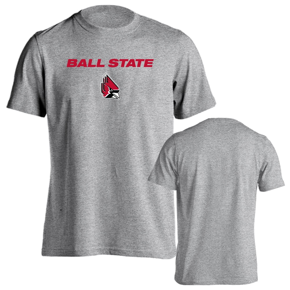 Ball State University Cardinals Classic Arch with Mascot Short Sleeve T ...