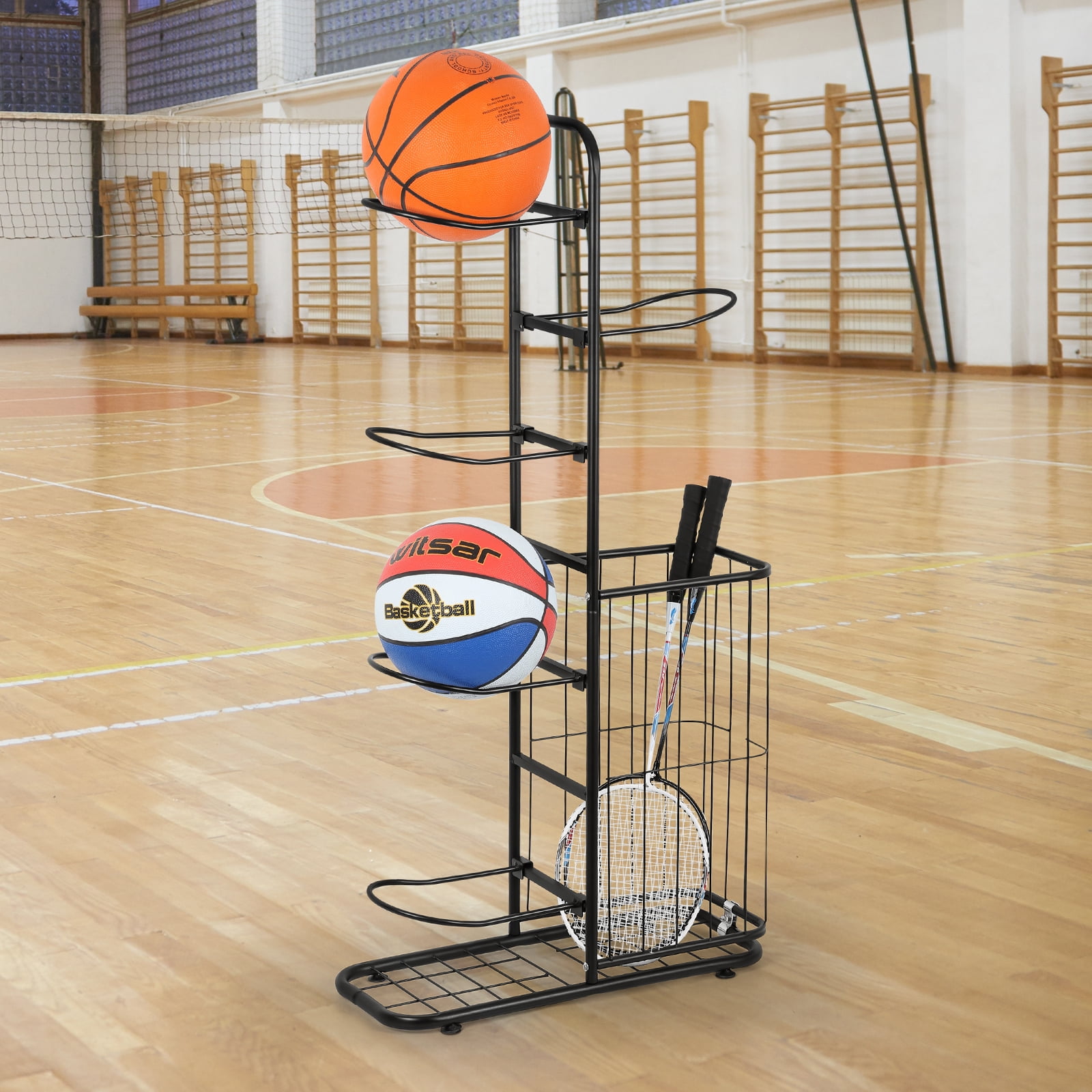 Ball Storage Rack, Sports Equipment Storage For Garage, Basketball ...