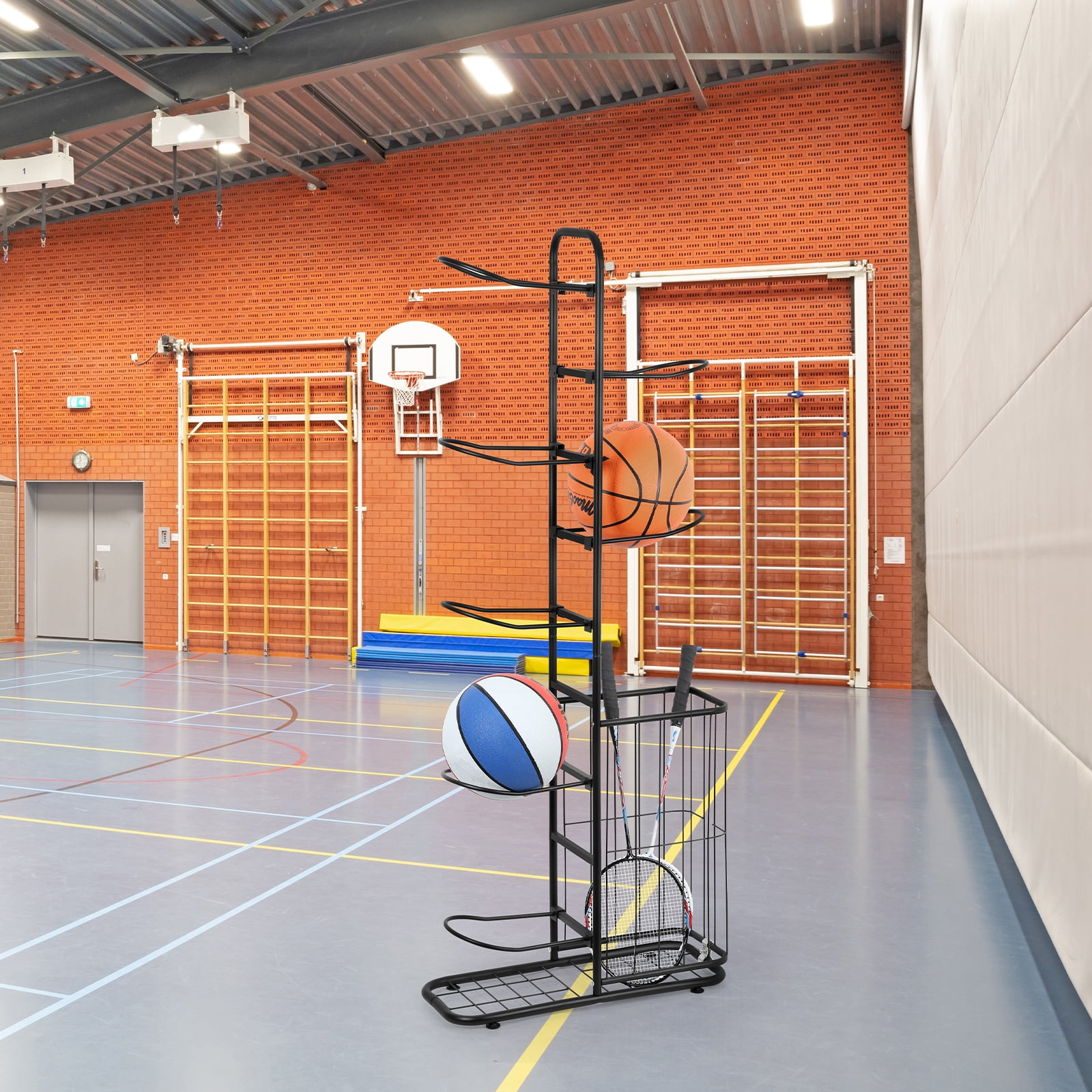 Ball Storage Rack, Sports Equipment Storage For Garage, Basketball ...