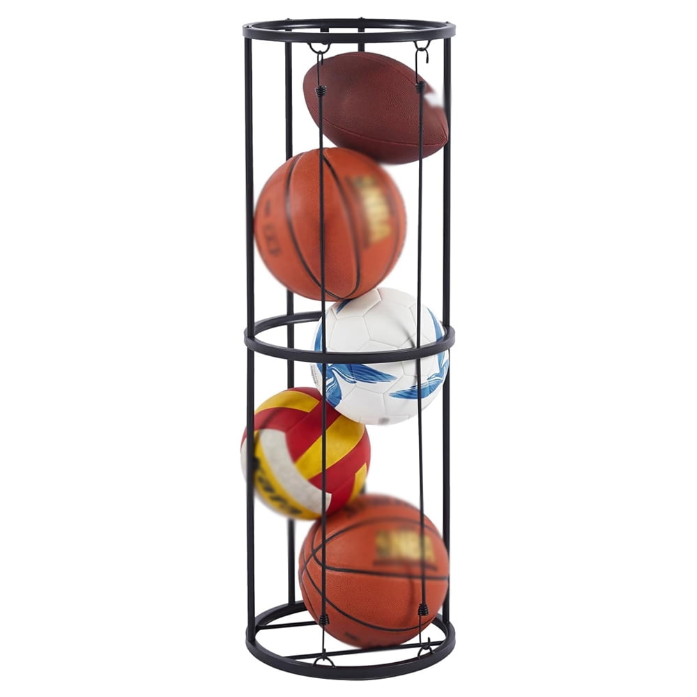 Ball Storage Rack Vertical Ball Organizer for Basketball, Volleyball ...
