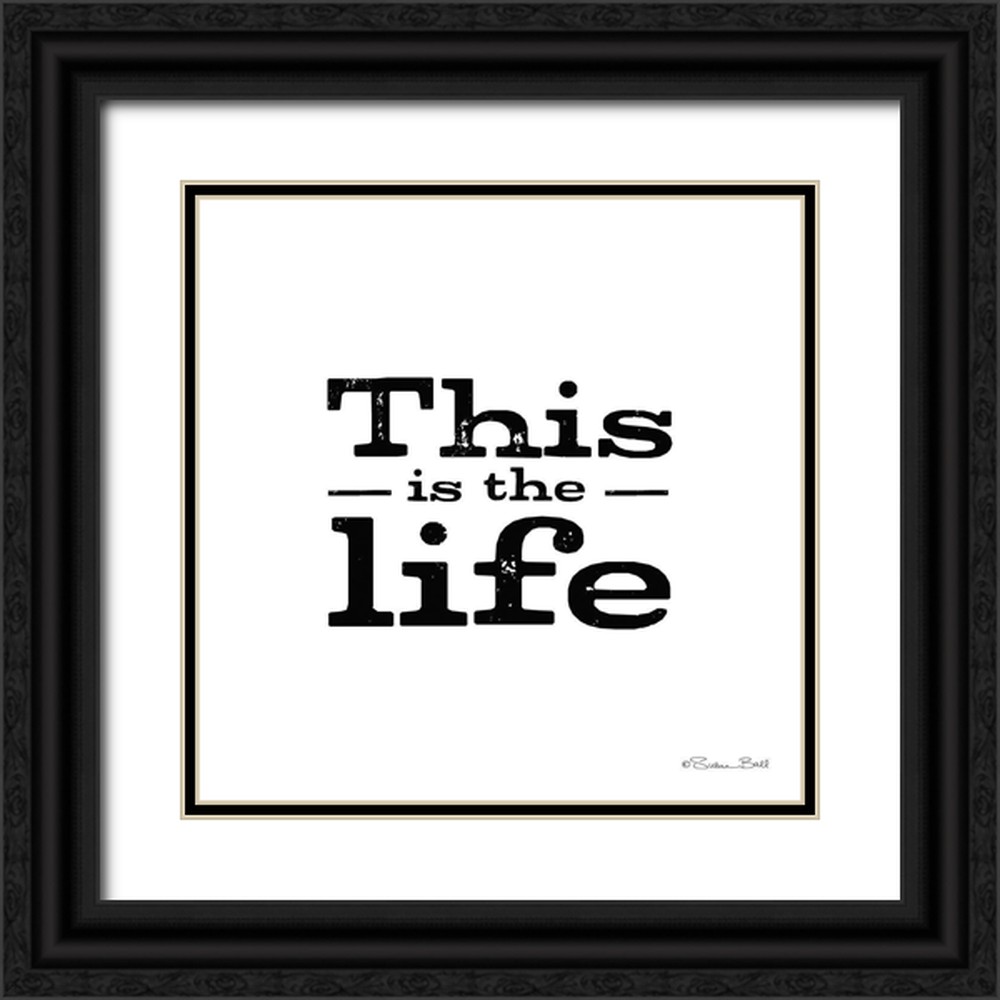 Ball, Susan 15x15 Black Ornate Wood Framed with Double Matting Museum ...