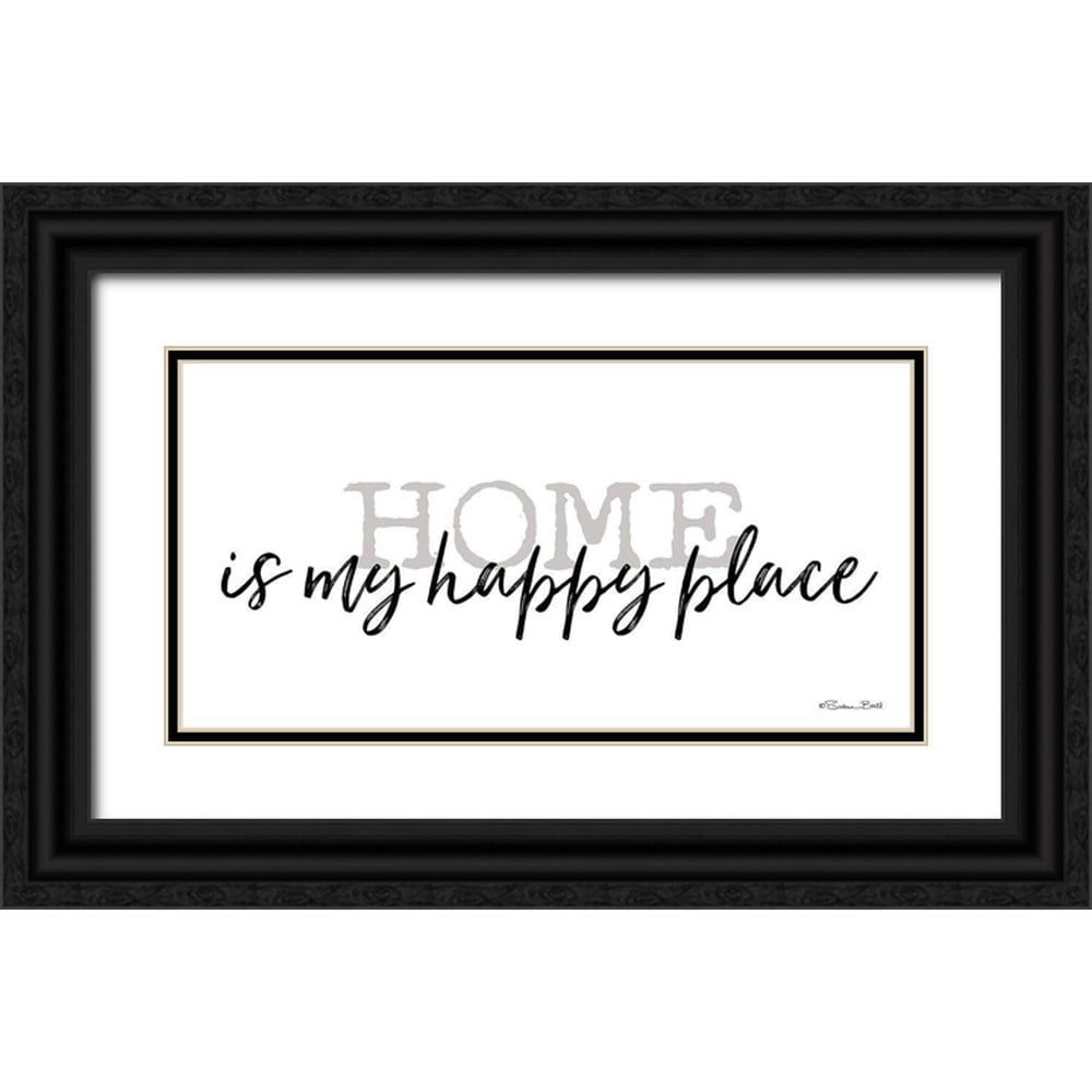 Ball, Susan 18x11 Black Ornate Wood Framed with Double Matting Museum ...