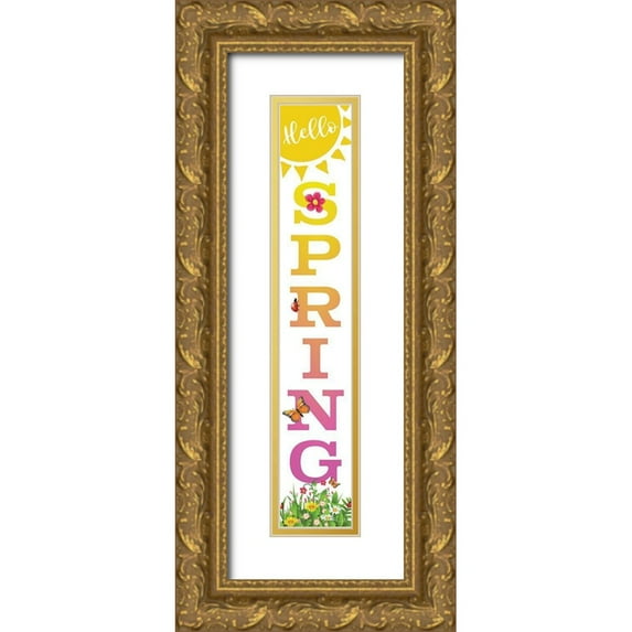 Ball, Susan 9x32 Gold Ornate Wood Framed with Double Matting Museum Art ...